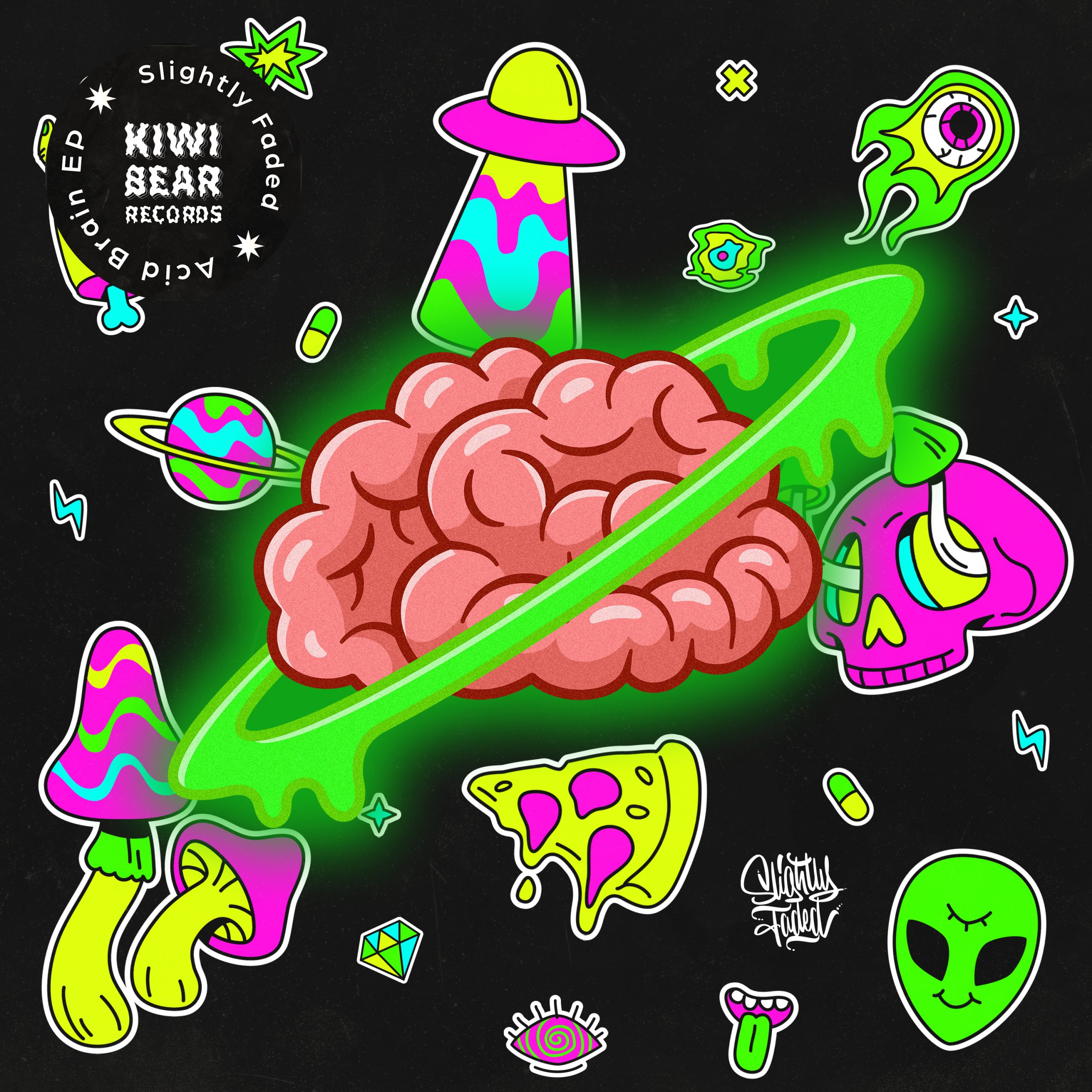 Slightly Faded - Acid Brain EP (Indie Electronic) – Kiwi Bear Records
